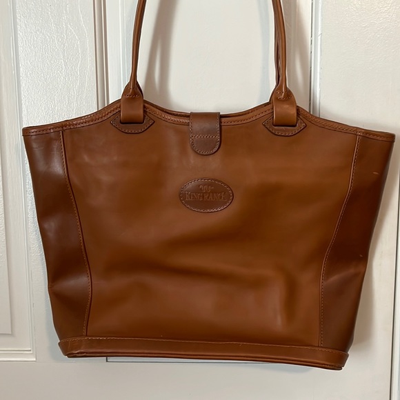 King Ranch | Bags | King Ranch Leather Tote Bag With Key Fob | Poshmark